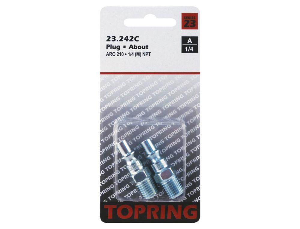 1/4 Aro 210 Steel Coupler Plug 1/4 (M) NPT – JRV