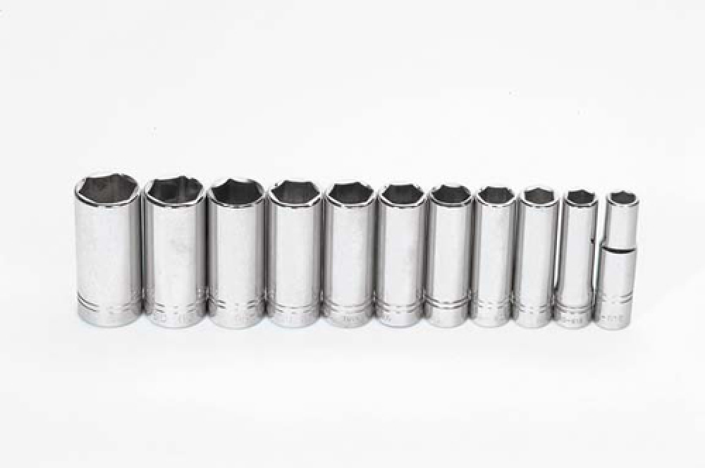 11 Piece 1/2 Inch Drive 6-Point SAE Deep Socket Set – JRV